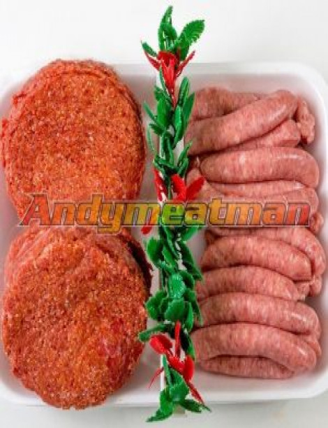 Andymeatman || 8XL Burgers & 800g Pork Sausages